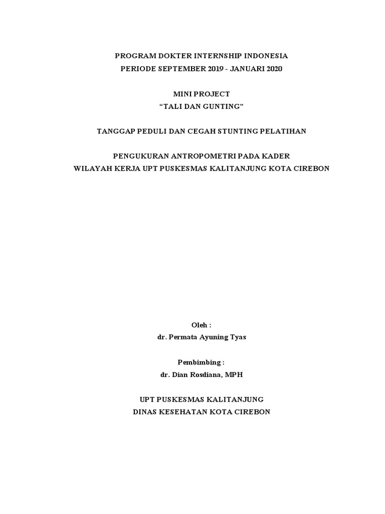MINIPRO Dr. PERMATA AYUNING TYAS | PDF
