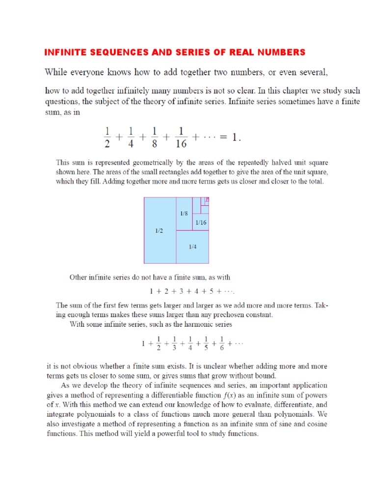Infinite Sequences and Series | PDF