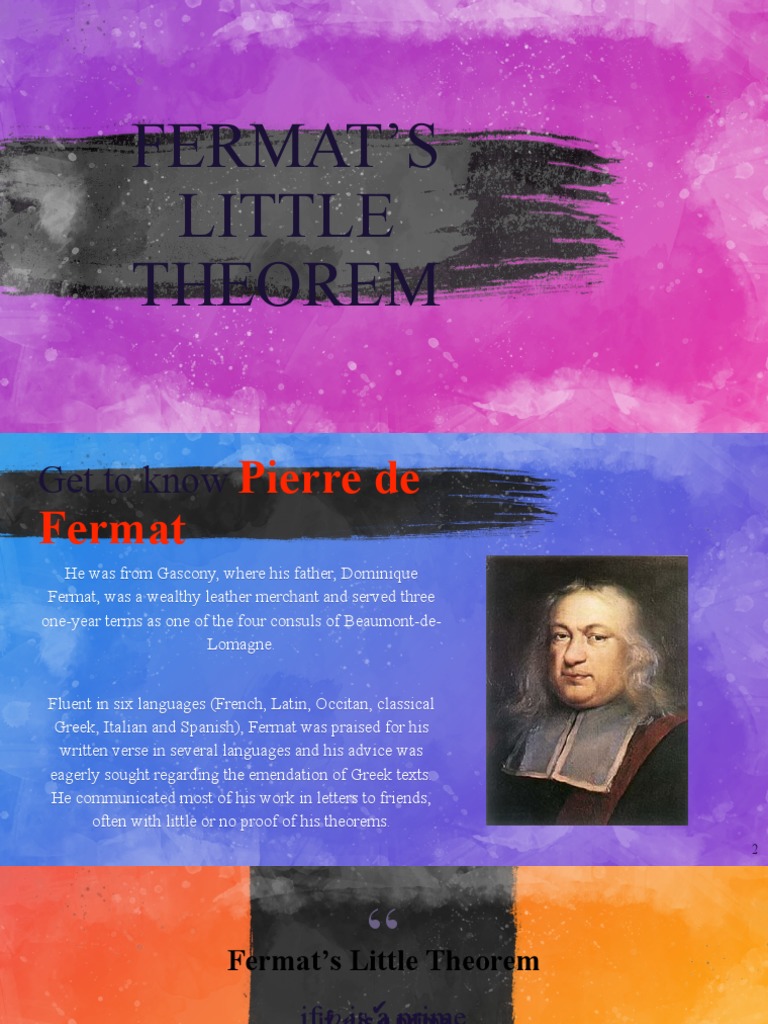 Fermat Little Theorem | PDF | Ring Theory | Algebra
