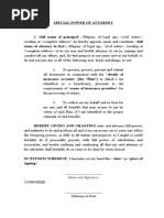 SPA For SSS Death Benefit Claim | PDF | Power Of Attorney | Notary Public