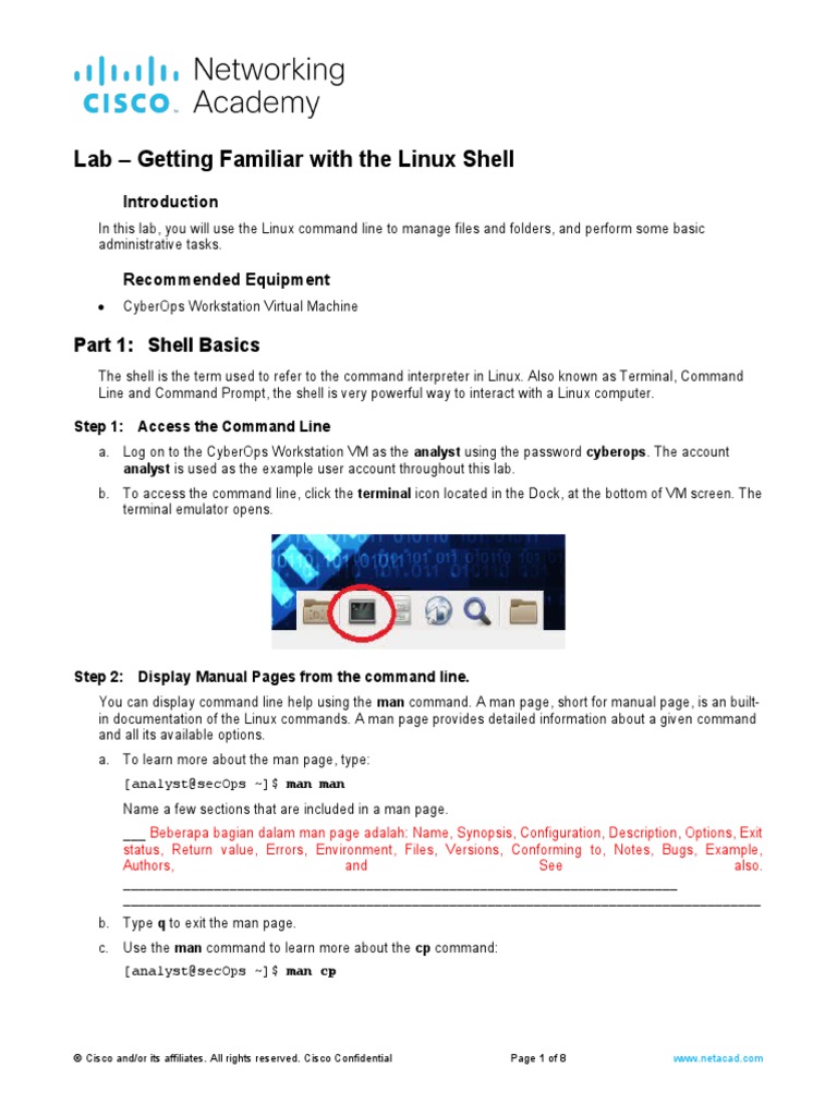3.1.2.7 Lab - Getting Familiar With The Linux Shell | PDF | Shell ...