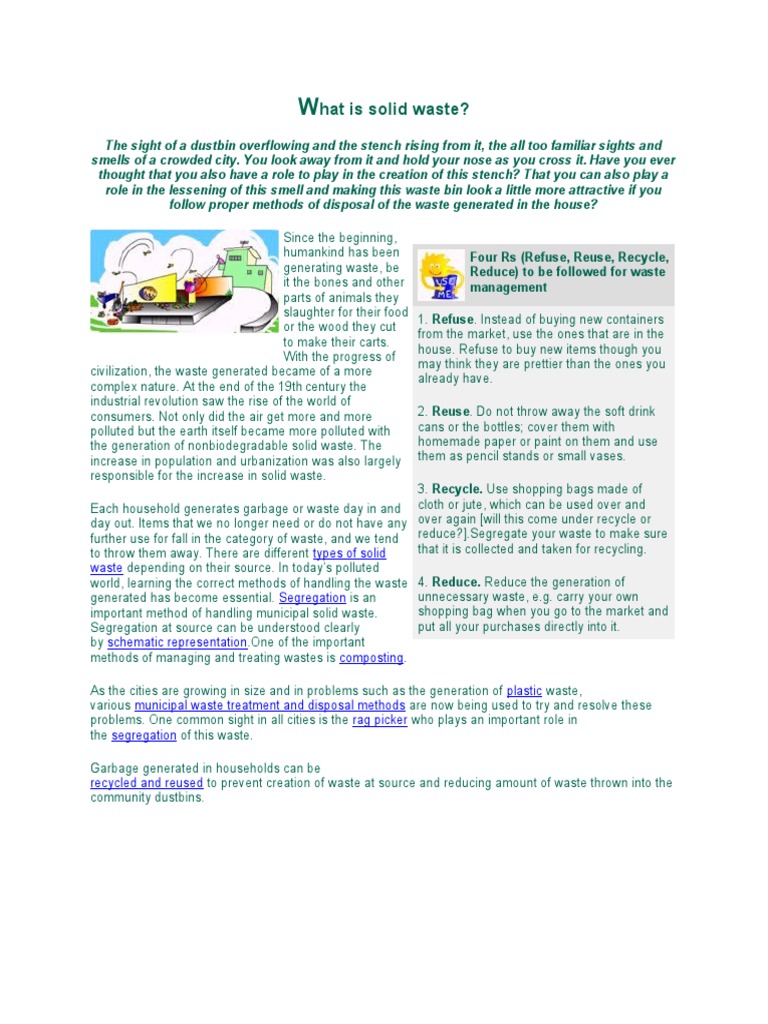 Managing Our Waste: Understanding the Types and Proper Disposal of ...