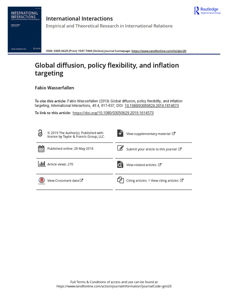 Global Diffusion Policy Flexibility and Inflation Targeting | PDF ...