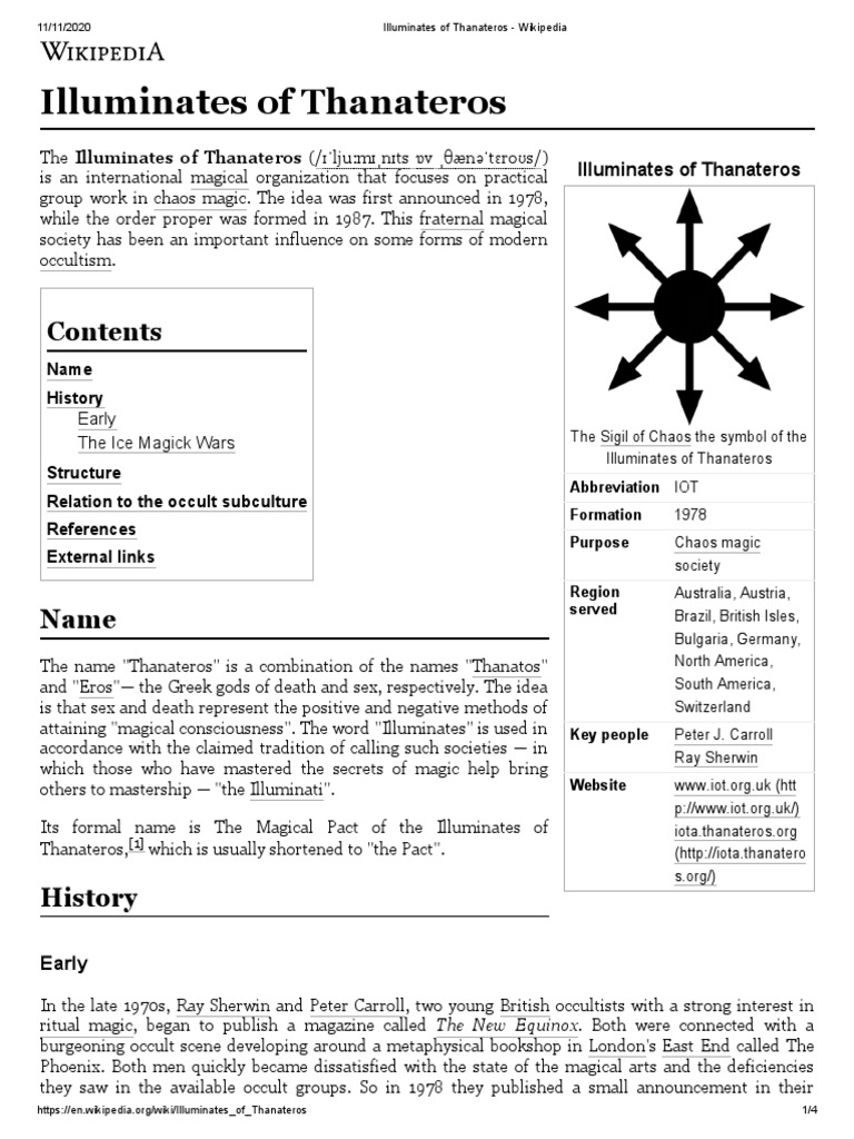 Illuminates of Thanateros | PDF | Fictional Superhuman Features Or ...