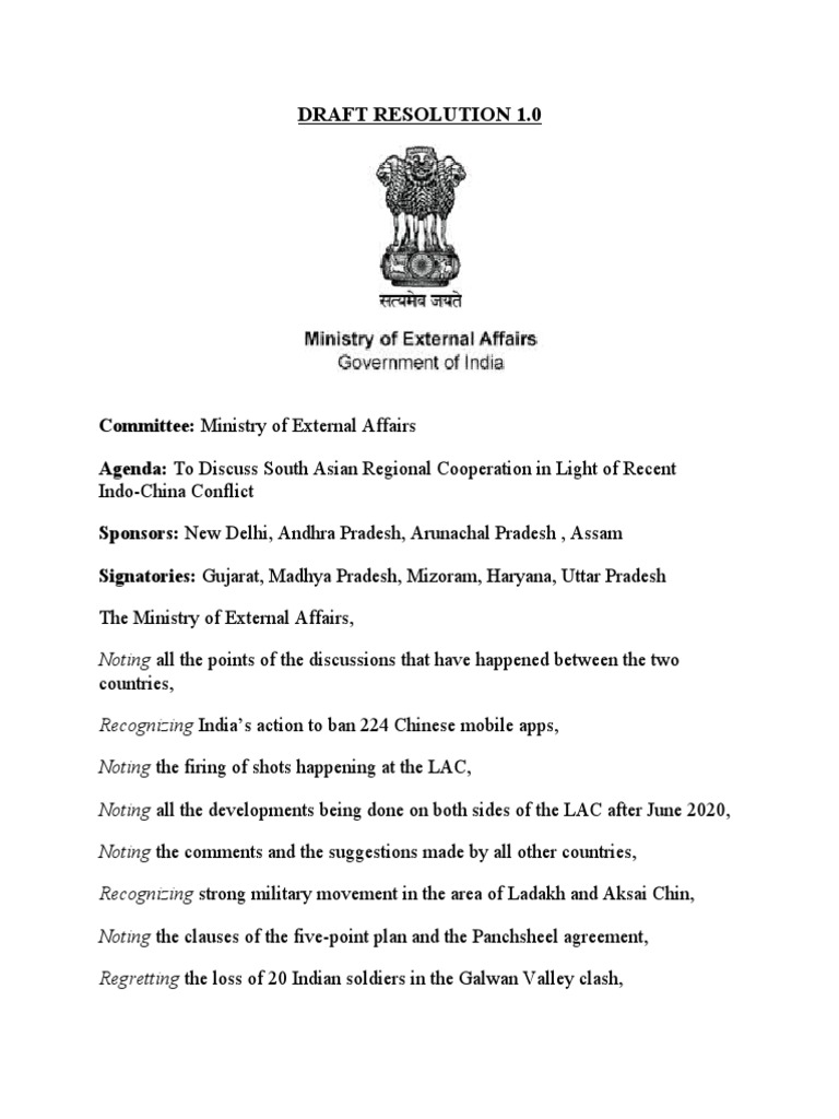 Draft Resolution 1 | PDF | Tariff | China