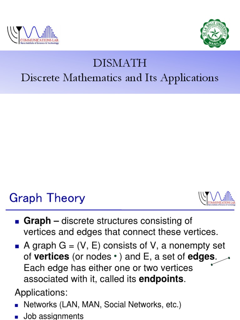 Dismath Discrete Mathematics and Its Applications | PDF | Vertex (Graph Theory) | Mathematical ...