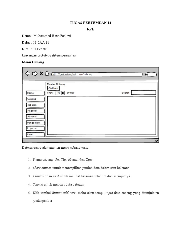 Tugas Pertemuan 12 RPL | PDF