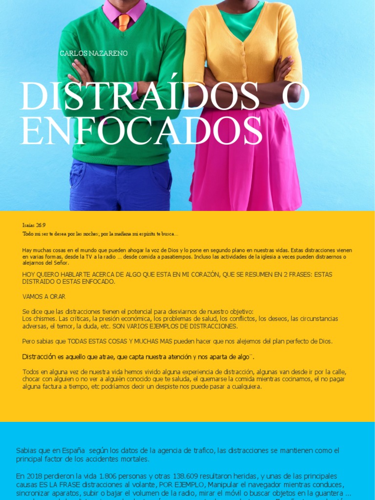 Distraidos o Enfocados | PDF | Oración | Pablo el apóstol