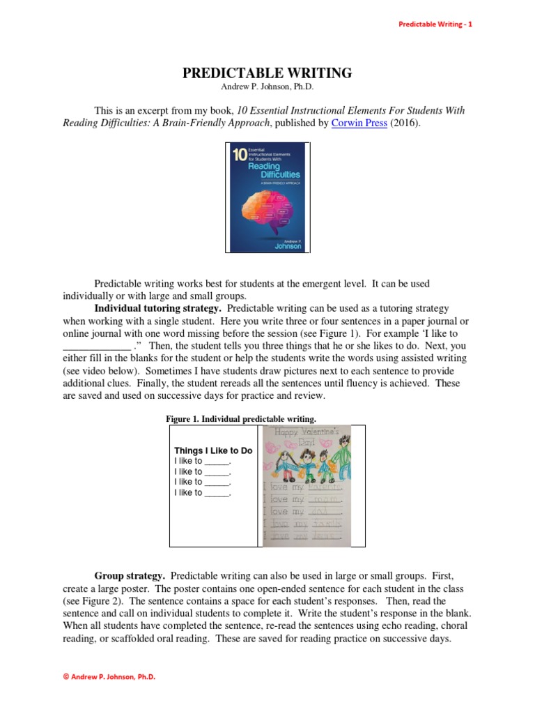 Predictable Writing An Emergent Level Li | PDF | Books | Applied ...