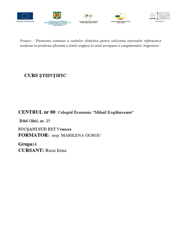 Rusu Irina - Test - B2 - 0 PDF | Download Free PDF | Weightlessness ...