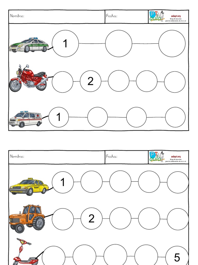 Escribe y Colorea Tira Numérica Hasta 10 PDF | PDF | Estudios de ...
