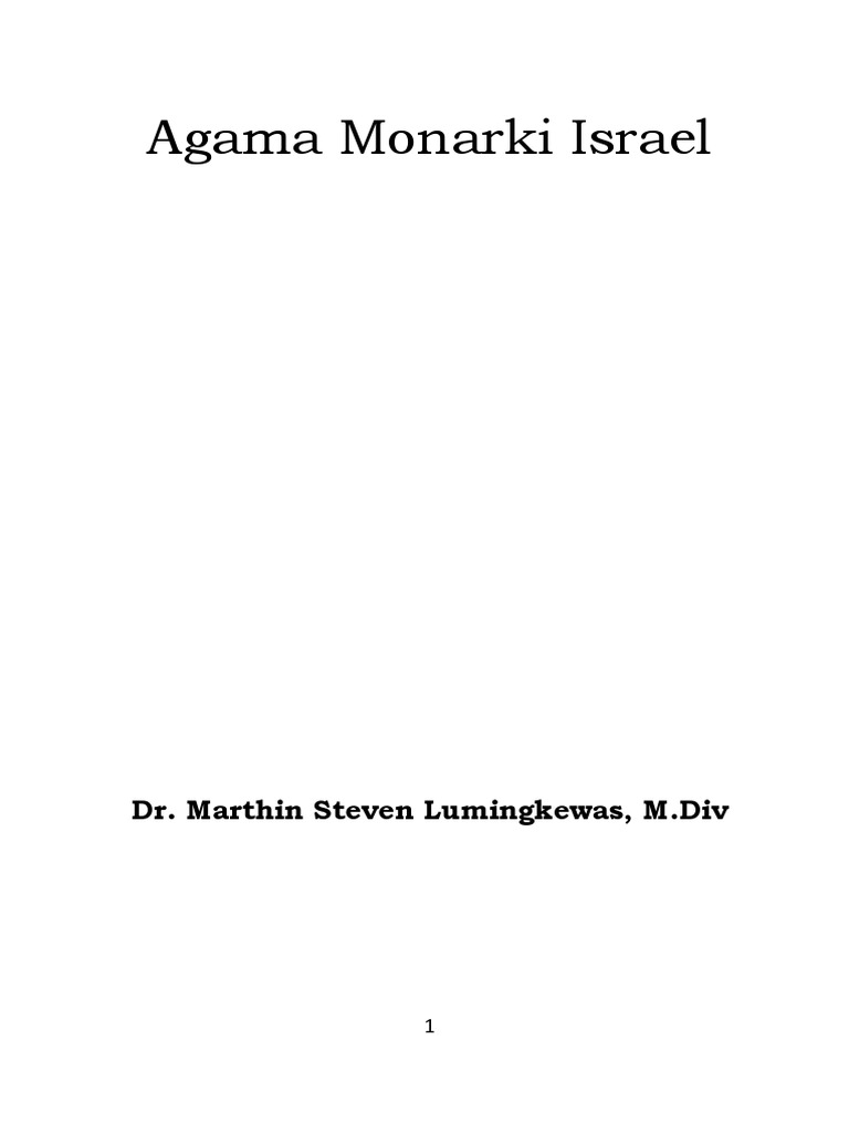 Agama Monarki Israel PDF | PDF