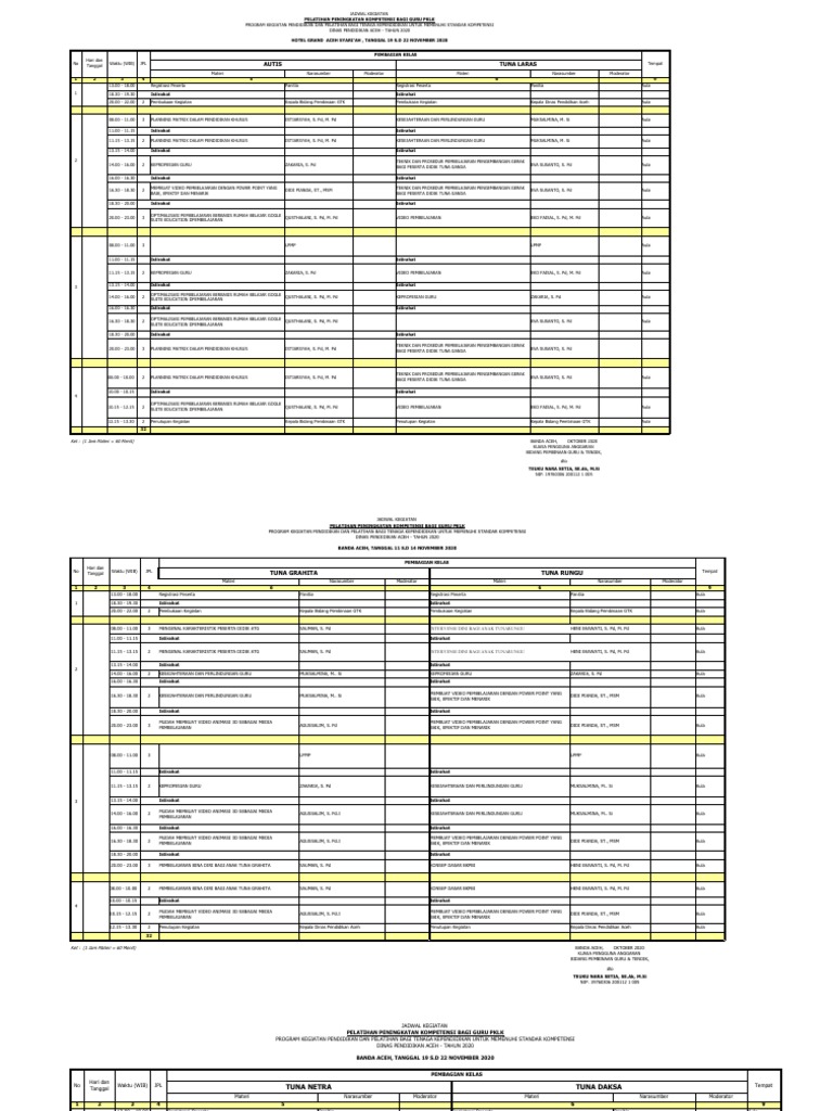 Jadwal GRP 2 | PDF