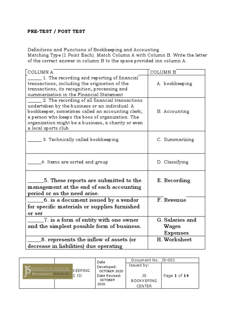 04 PRE-TEST OR POST-TEST Jeremy Ortega | PDF | Bookkeeping | Promissory ...