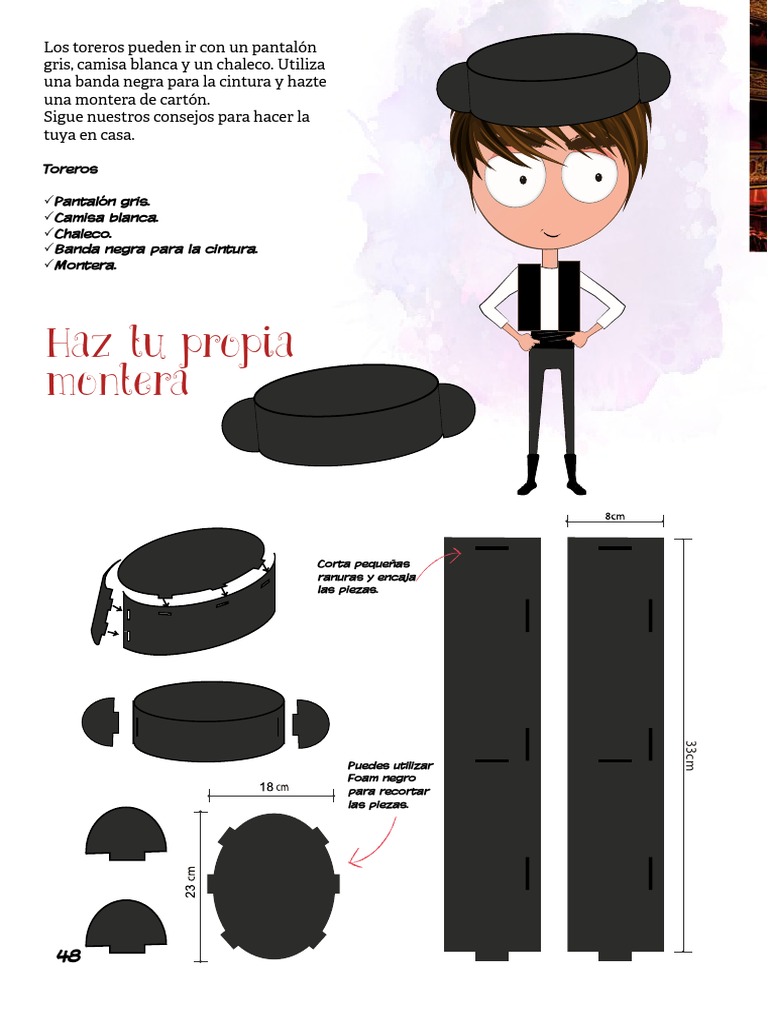 Cómo hacer una montera de torero en casa | PDF