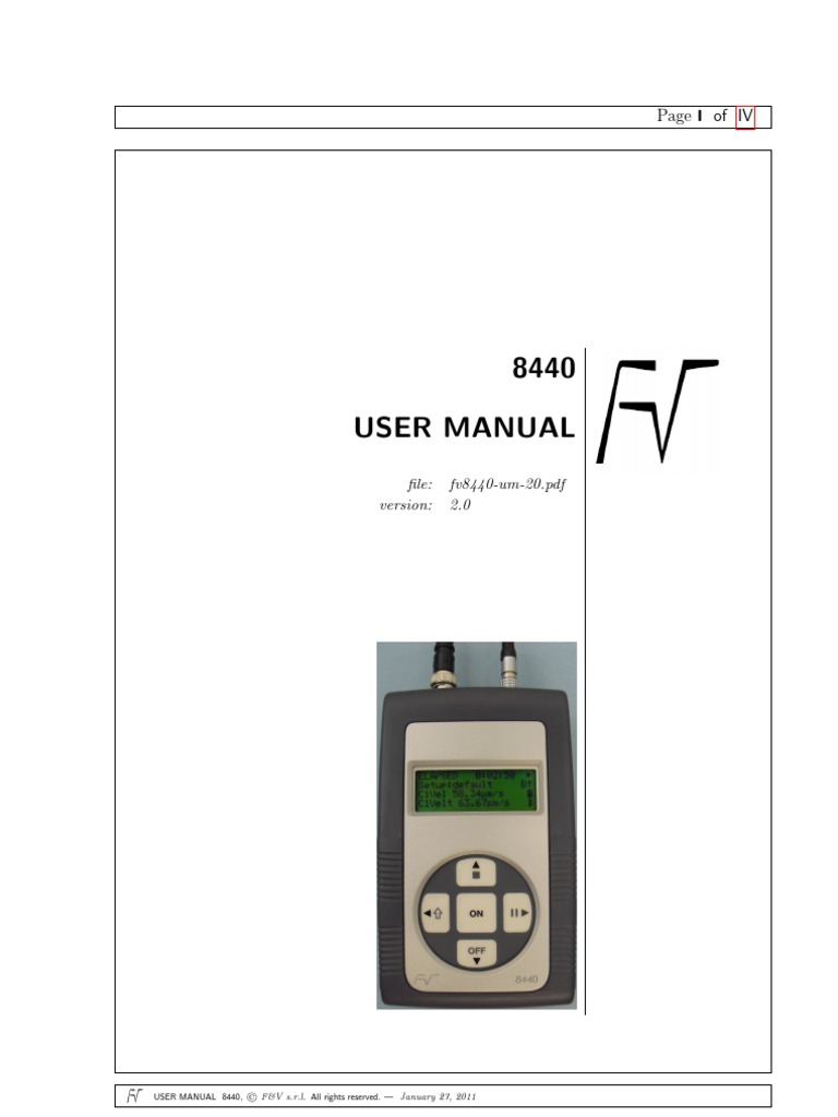 8440 User Manual: Pageiofiv | PDF | Electrical Connector | Analog To ...