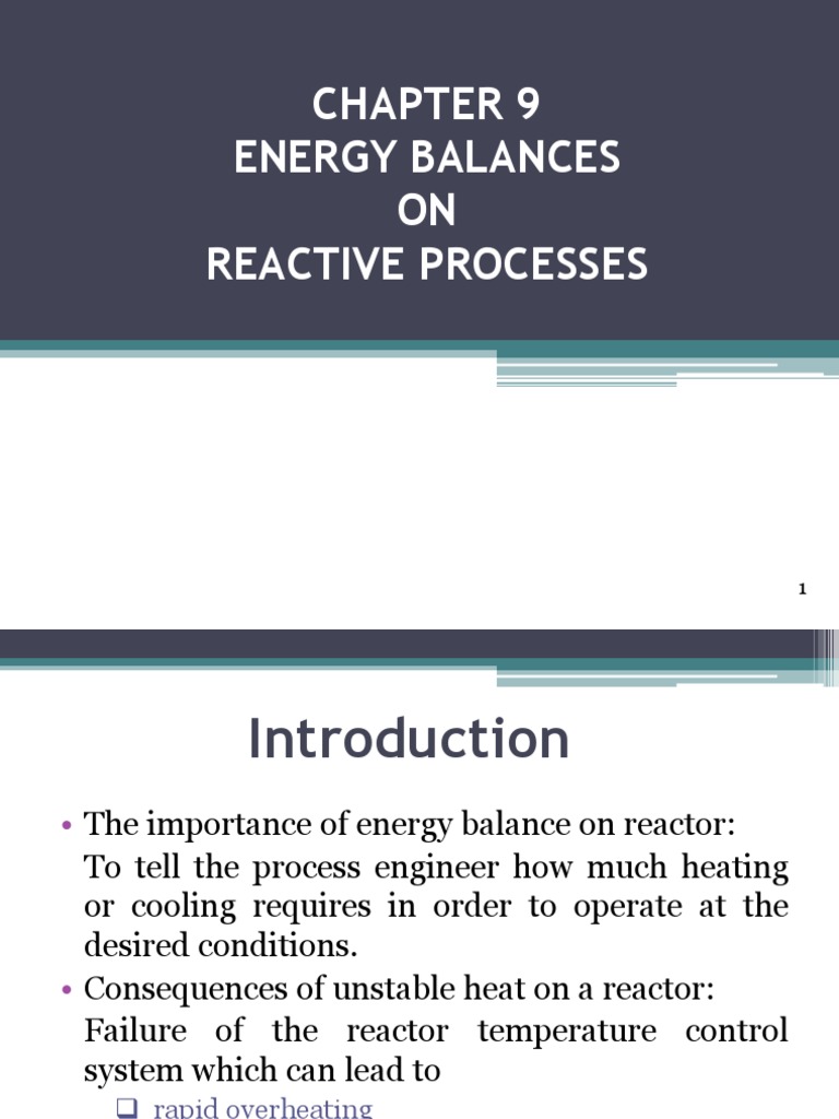 Energy Balances On Reactive Processes PDF | PDF | Stoichiometry | Chemical Reactions