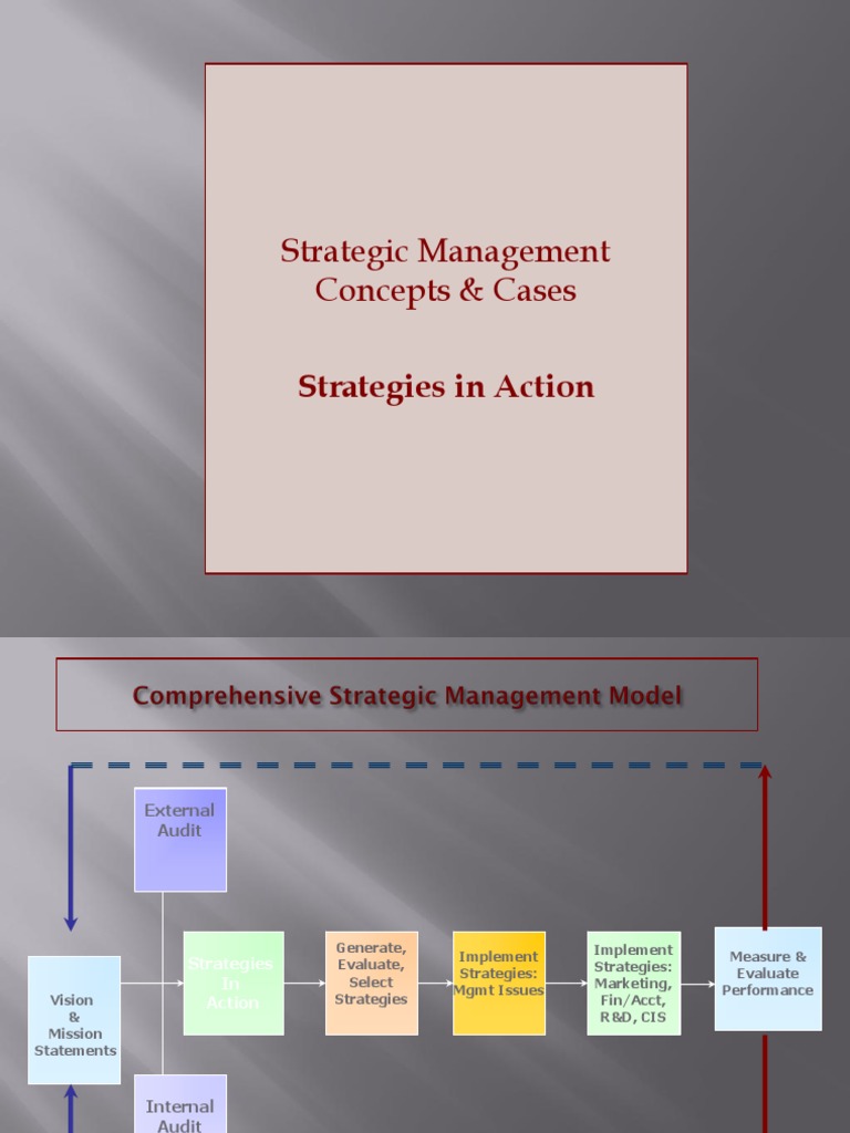 Strategic Management Concepts & Cases: Strategies in Action | PDF ...