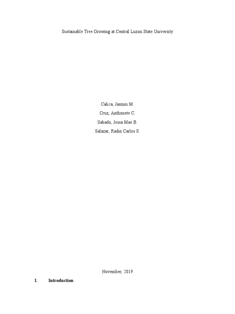 Sustainable Tree Growth at CLSU | PDF | Sustainability | Trees