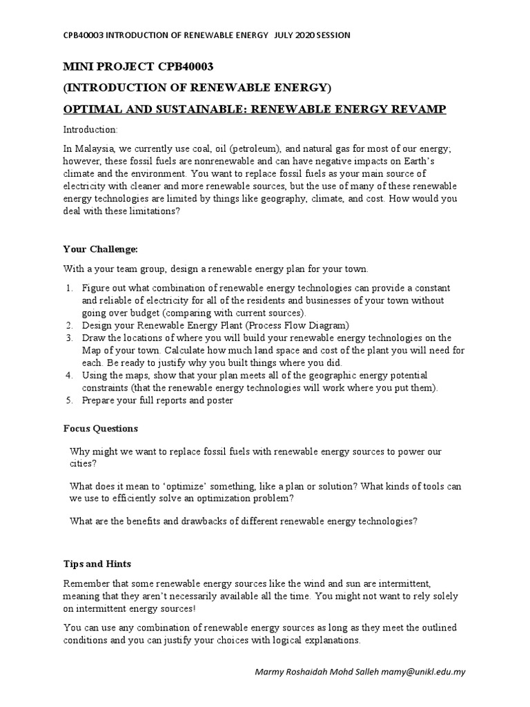 Mini Project Guideline July 2020 | PDF