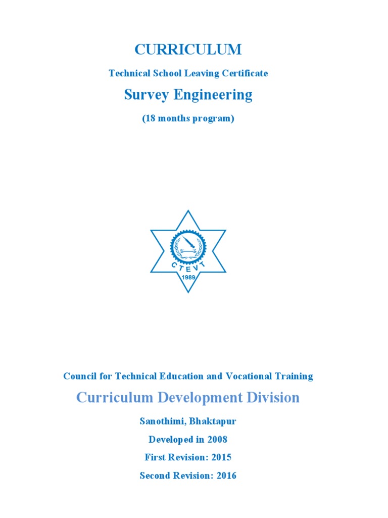 2019-07-16 - TSLC in Survey Engineering 2016 | PDF | Area | Surveying
