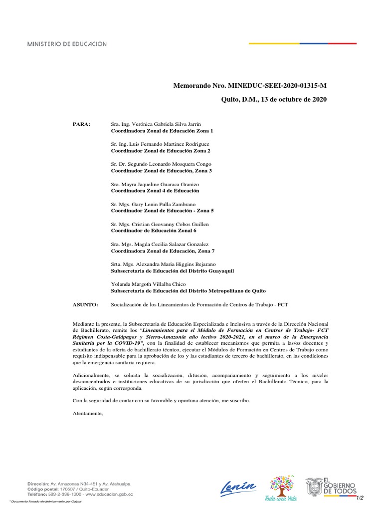 Mineduc Seei 2020 01315 M | PDF