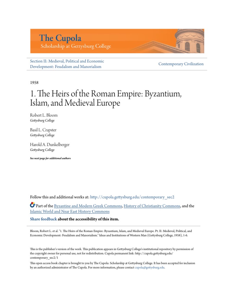 The Heirs of The Roman Empire - Byzantium Islam and Medieval | PDF ...