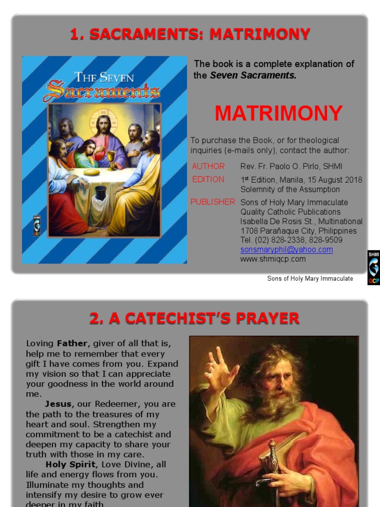 Sacraments: Matrimony | PDF | Marriage | Wedding