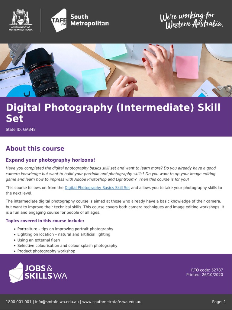 Intermediate Digital Photography Course | PDF | Digital Photography ...