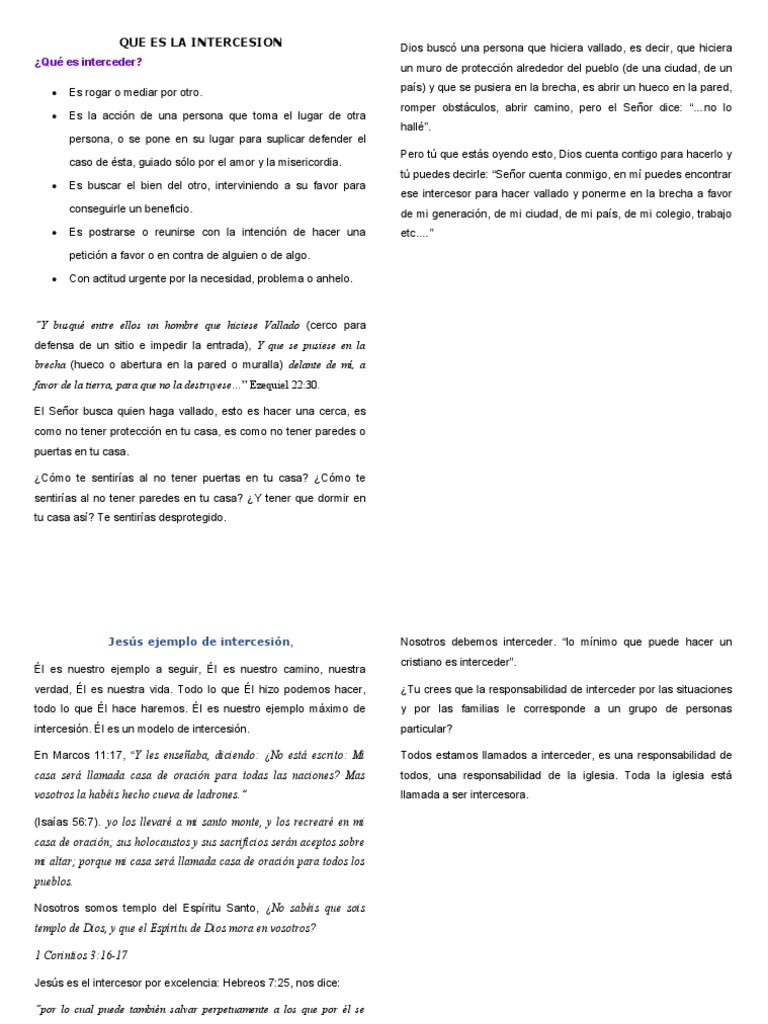 Que Es La Intercesion | PDF | Oración | Jesús