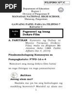 Format NG Pagsusuri NG Pelikula | PDF
