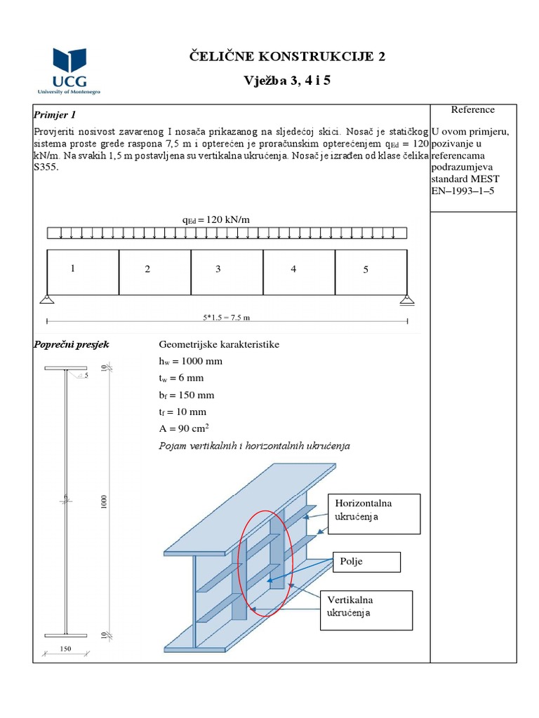 Celicne Konstrukcije 2 Vjezba 3, 4 I5 PDF | PDF