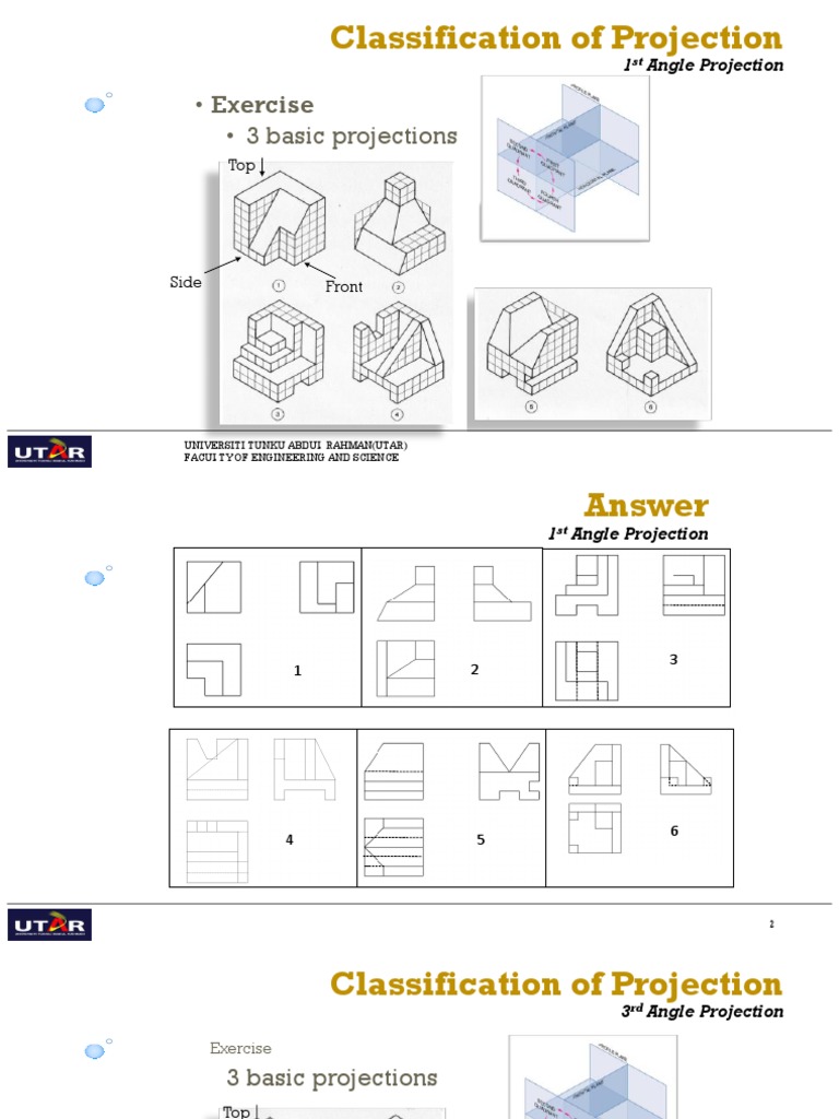 Classification of Projection: - 3 Basic Projections | PDF