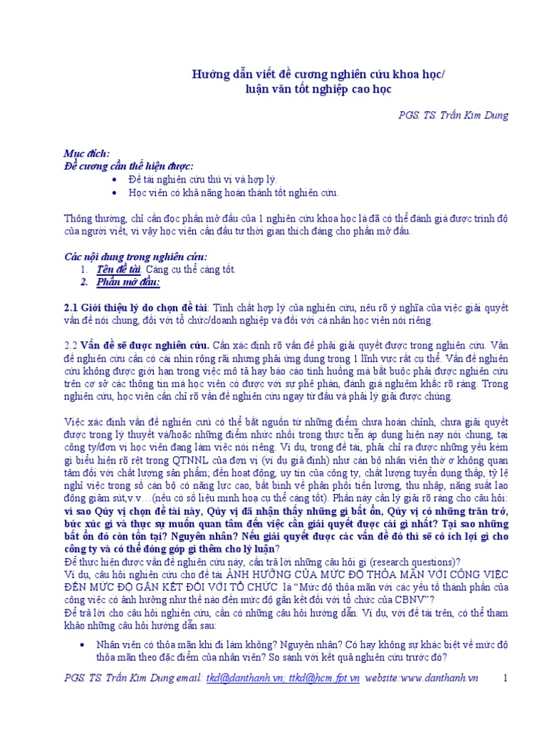 Tran Kim Dung - Huong Dan Viet de Cuong | PDF