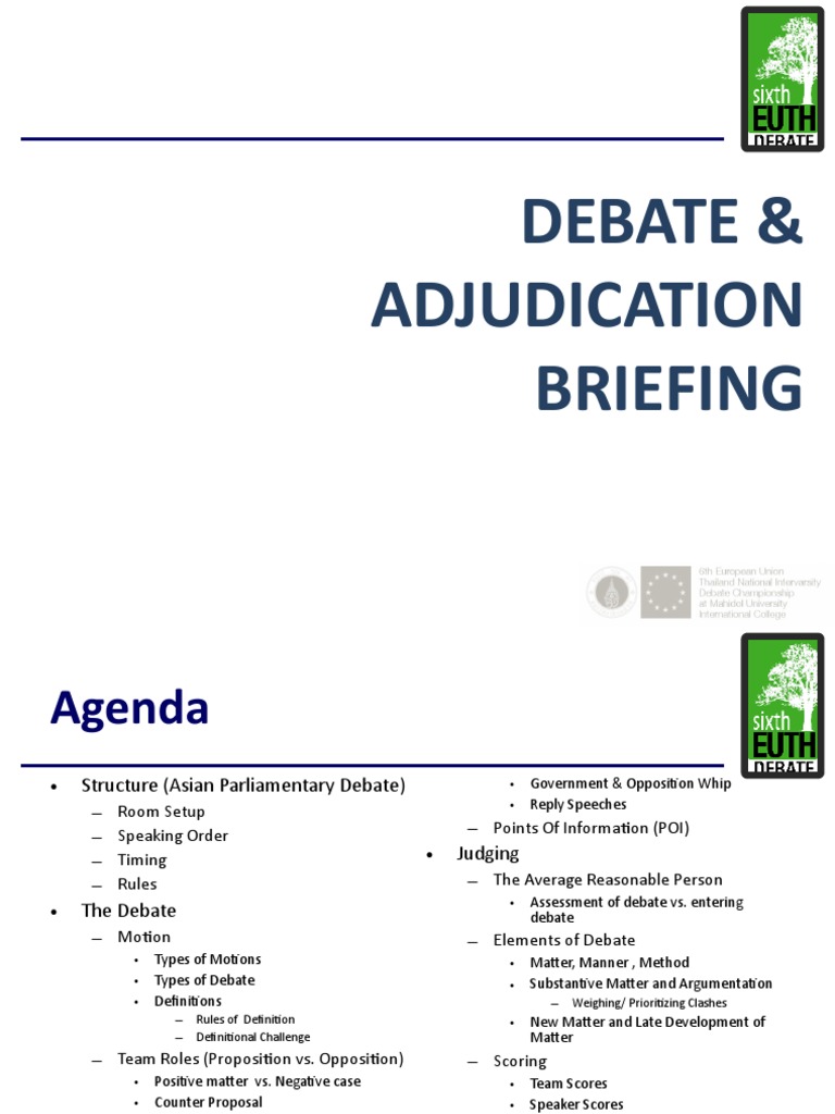 Debate & Adjudication Briefing | PDF | Argumentation Theory | Policy