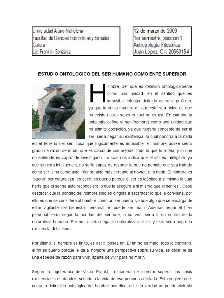 Ontologia Del Ser | PDF | Filosofía | Ciencia y matemáticas