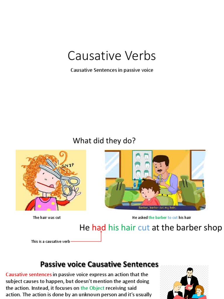 Causative Verbs (Passive Voice) PDF | PDF | Verb | Linguistic Morphology