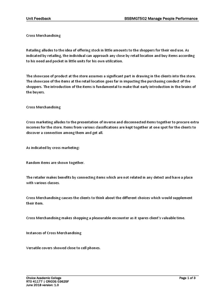 Choice Academic College Page 1 of 3 RTO 41177 - CRICOS 03625F June 2018 ...