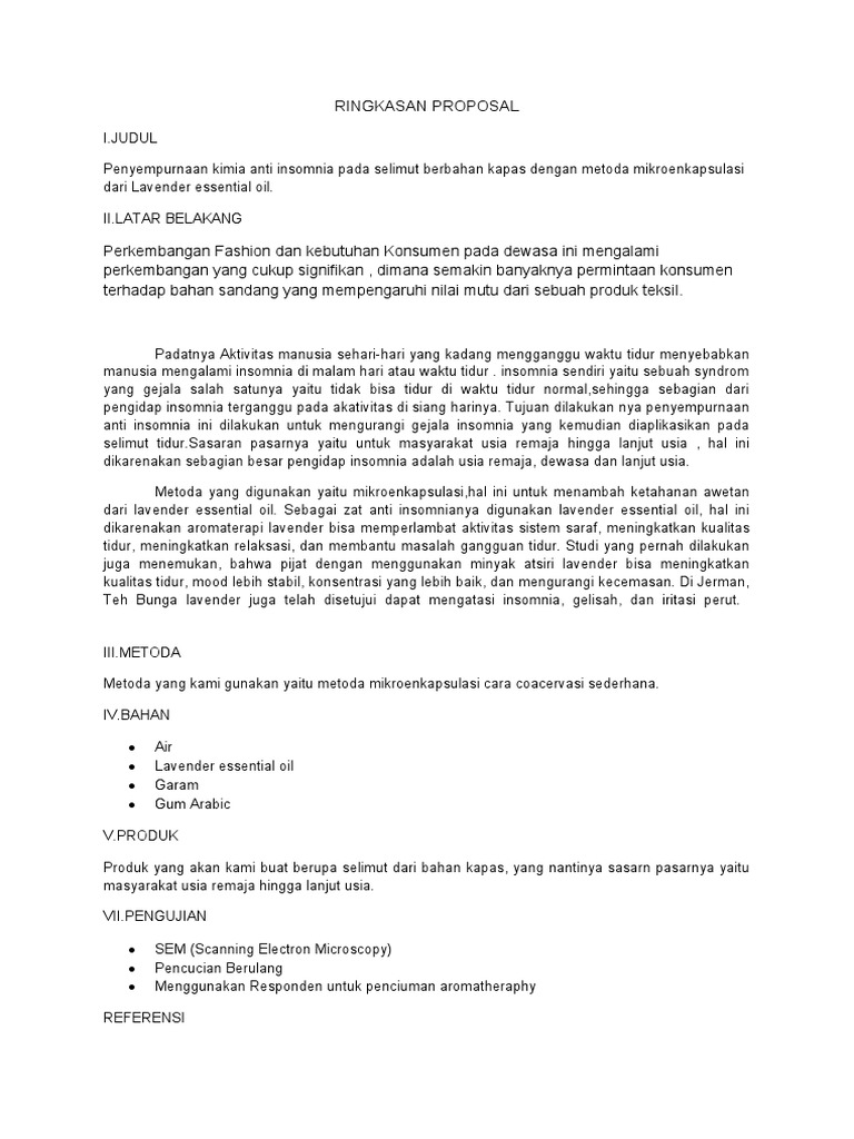 Ringkasan Proposal | PDF