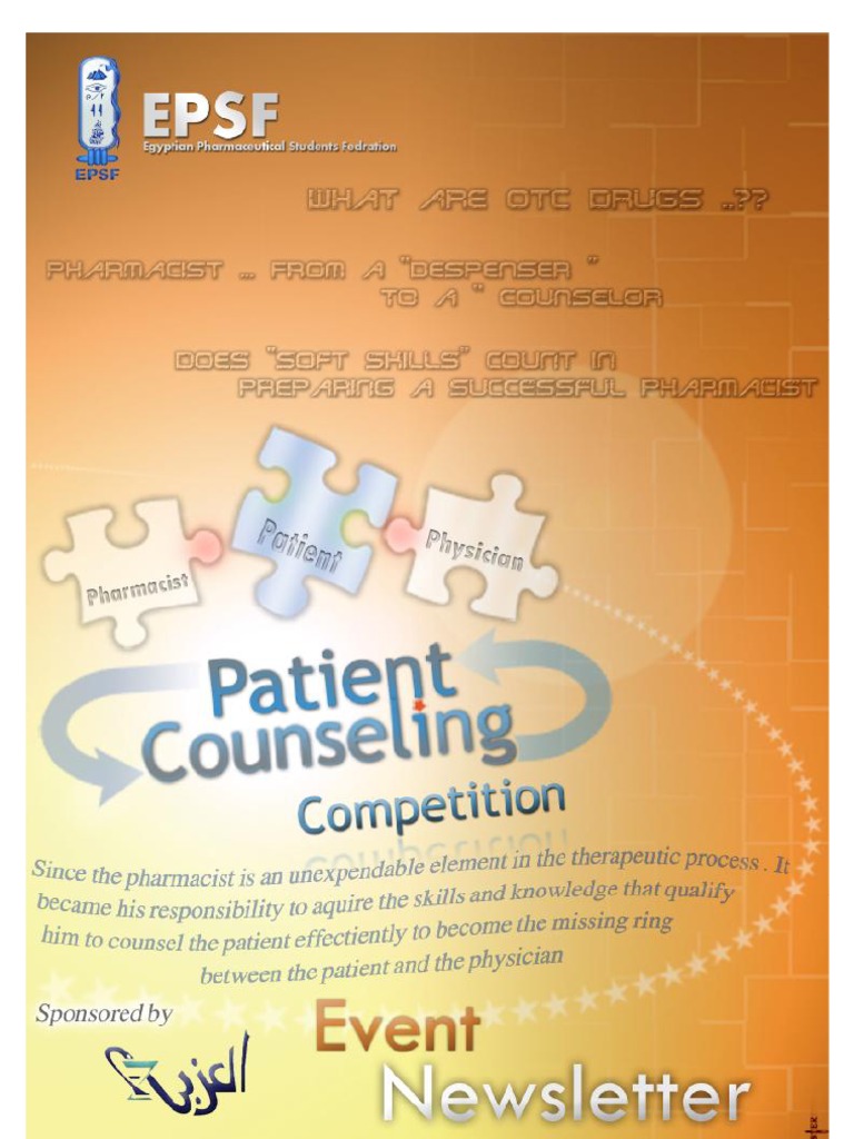 EPSF Patient Counselling Event (2008-2009) | PDF | Pharmacy | Cognition