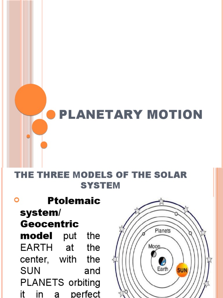Solar System Models and Kepler's Laws | PDF