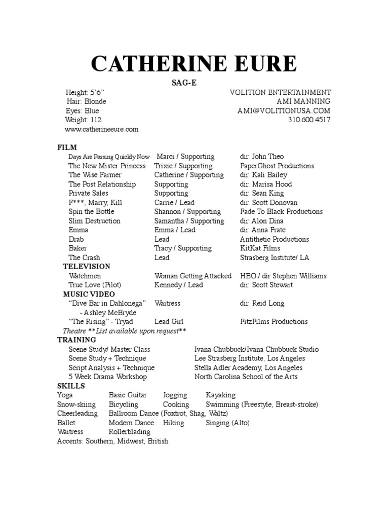 Catherine Eure Resume 2020 | PDF