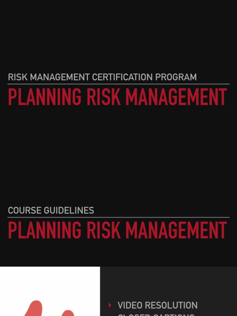 Risk Management Certification Program | PDF | Technology & Engineering