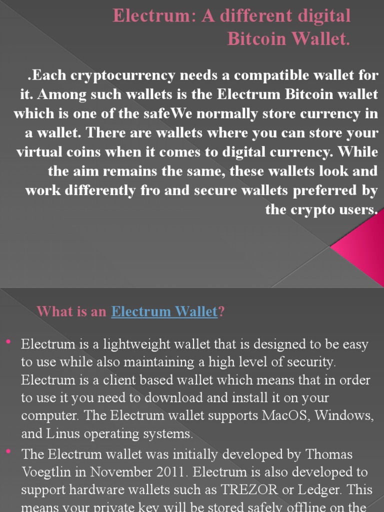 Electrum: Secure Bitcoin Wallet Guide | PDF