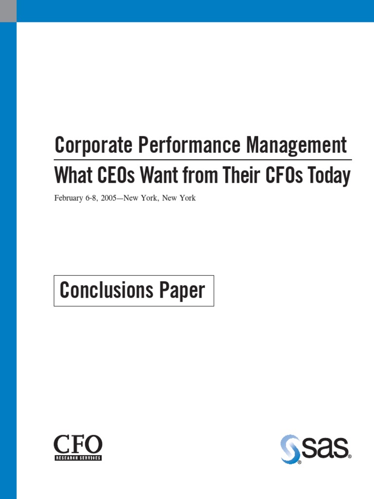 What CEO Wants From CFO | PDF | Chief Financial Officer | Mergers And ...