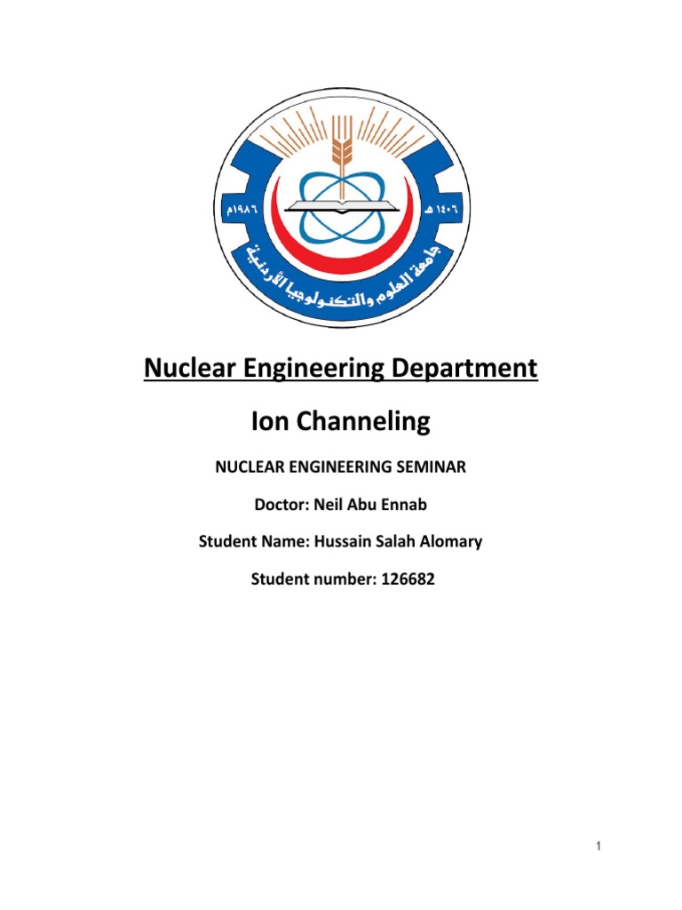 Nuclear Engineering Department Ion Channeling | PDF | Condensed Matter ...