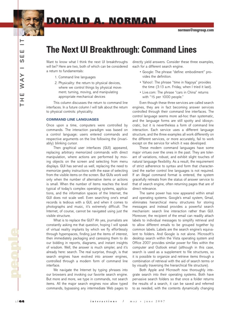 p44 Norman 1 | PDF | Graphical User Interfaces | Command Line Interface