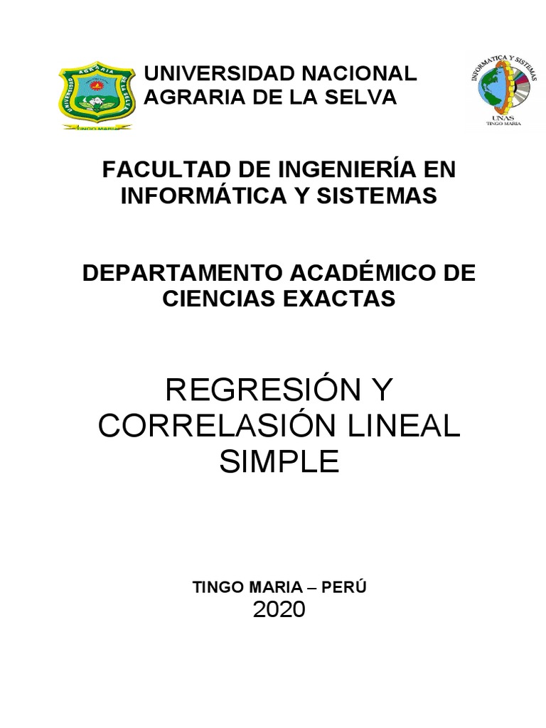Regresión Lineal Simple | PDF | Coeficiente de determinación ...