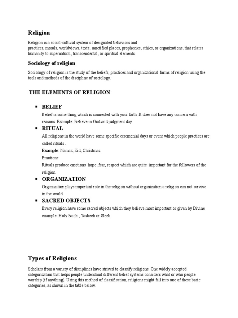 Sociology of Religion | PDF