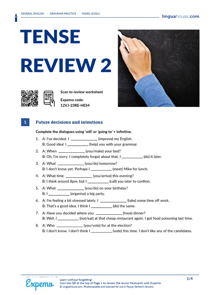 Tense Review 2 British English Student Ver2 | PDF | Grammar | Language Mechanics
